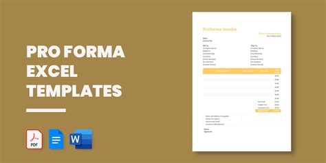20 Pro Forma Excel Template Excel Documents Download