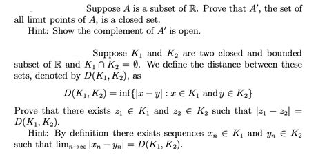 Solved A 7 Suppose A Is A Subset Of R Prove That A The