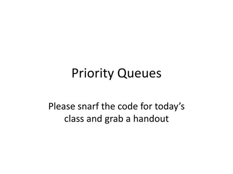 Ppt Priority Queues Powerpoint Presentation Free Download Id2167852