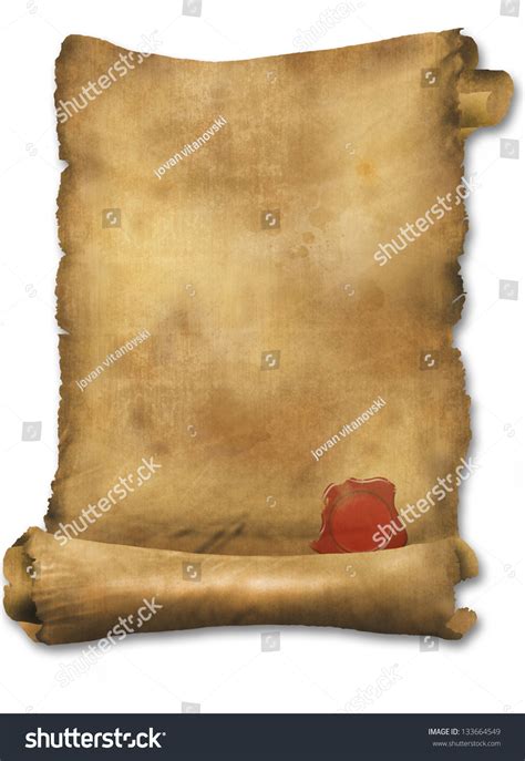 Paper Scroll Wax Seal Stock Illustration 133664549 Shutterstock