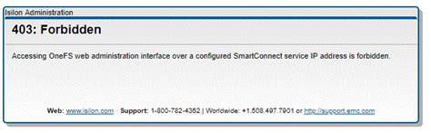 onefs 8 2 error 403 accessing onefs web administration interface
