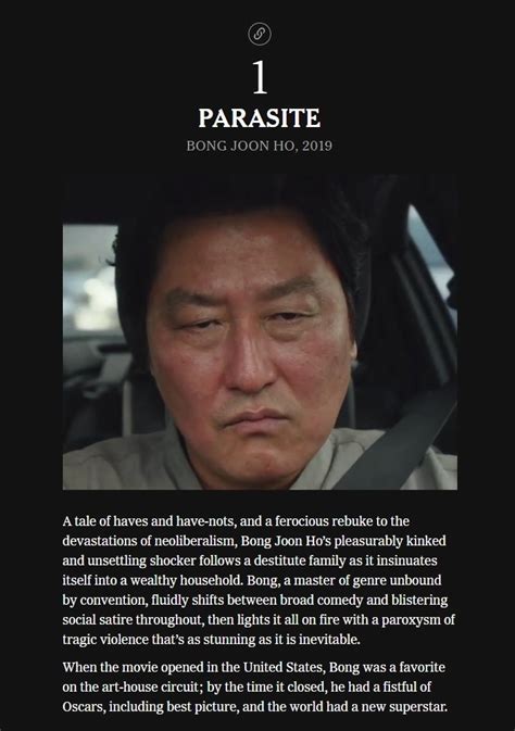 봉준호 기생충 뉴욕타임즈 선정 21세기 최고의 영화 1위 유머 움짤 이슈 에펨코리아