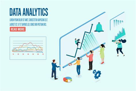 Modern 3d Isometric Design Concept Of Data Analysis With Business People Team Working With Data