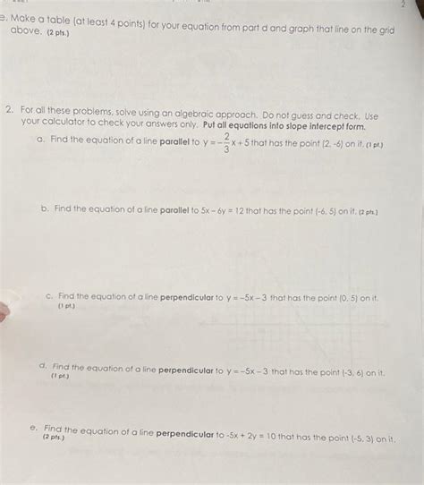 Solved 1 Using The Graph Below Answer The Following