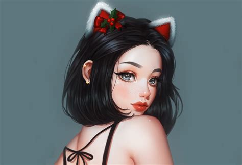 Обои аниме уши аниме девушка бесплатные картинки на Fonwall