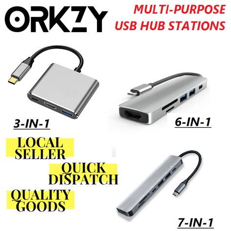 Docking Station Type C Adapter HUB With 3 6 7 Ports 4K HDMI USB 3 0 PD Fast Transmission For