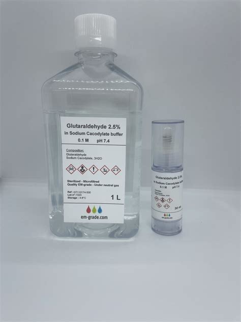 Glutaraldehyde In Buffer Ready To Use Em Grade