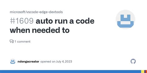 Auto Run A Code When Needed To Issue 1609 Microsoft Vscode Edge