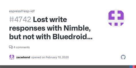Lost Write Responses With Nimble But Not With Bluedroid Idfgh 2668 · Issue 4742 · Espressif