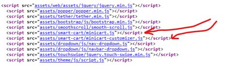 Why Does Mobirise Keep Adding Script Tags For Mini Cart When It Is Not