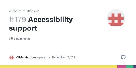 Accessibility Support · Issue 179 · Vueformmultiselect · Github