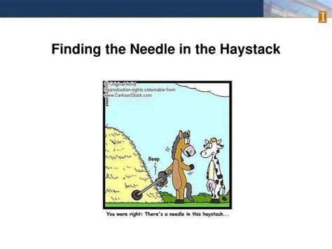 Ppt Finding The Needle In The Haystack Powerpoint Presentation Free