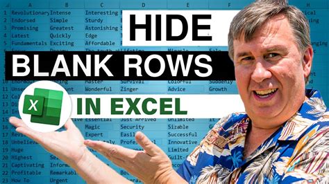 Excel Hide Blank Rows Without A Macro Episode 1736 Youtube