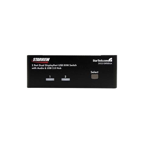 Startech Sv231dpddua Usb Displayport Kvm Switch 2 Ports Image 1