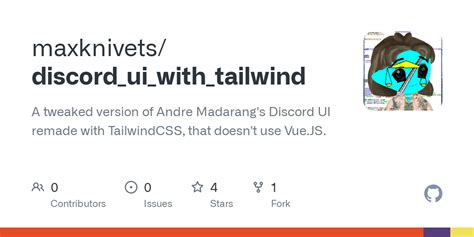 GitHub Maxknivets Discord Ui With Tailwind A Tweaked Version Of Andre Madarang S Discord UI