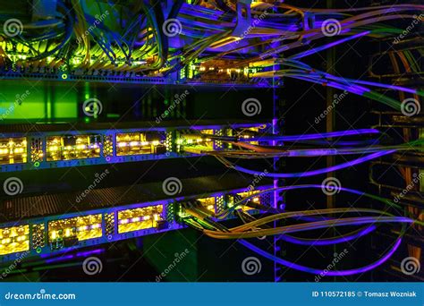 Fiber Optical Connector Interface Information Technology Computer Network Stock Image Image