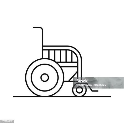 휠체어 라인 아이콘 벡터 일러스트 레이 션입니다 로고 모바일 앱 웹사이트 Ui Ux 기호 기호에 대한 아이콘 디자인 0명에 대한 스톡 벡터 아트 및 기타 이미지 Istock