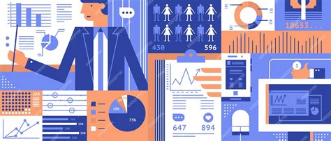 Premium Vector Statistic Business Flat Background