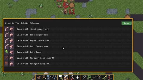 Dwarf Fortress Adventure Mode Preview Shows Off Menu For Grabbing Enemies By Their Teeth Pc Gamer