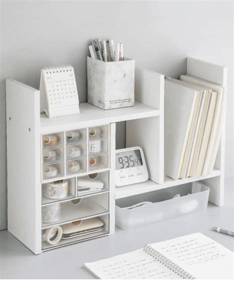 정리왕 책상 선반 💯 책장 정리 수납 디자인 🎁 책꽂이 미니 원룸 자취 기숙사 사무실 에이블리