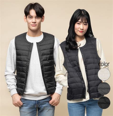 캐럿 남여공용 경량 패딩 조끼 Fashion Winter Jackets Women