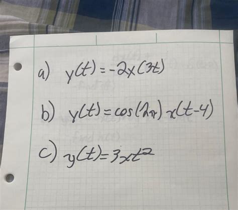 Solved For The Inputoutput Systems Shown Below Determine