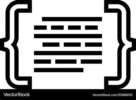 Code Brackets With Letters Nlp Line Icon Vector Image