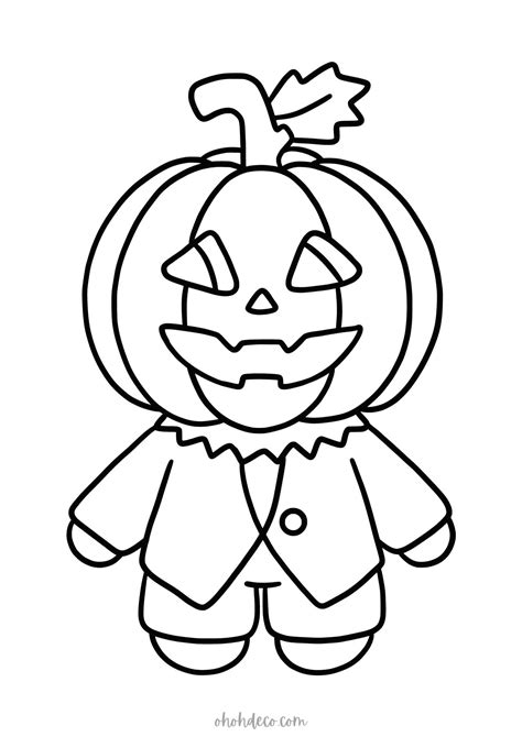 pumpkin doll coloring pages ohoh deco