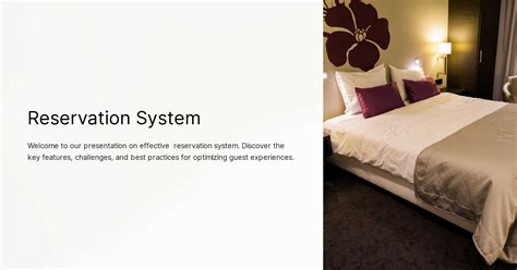 Reservation System Reservation System