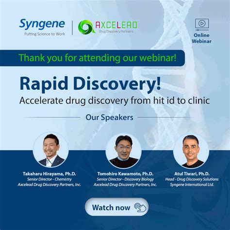 Syngene International Limited On Linkedin Rapid Discovery Accelerate Drug Discovery From Hit