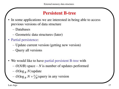 Ppt External Memory Geometric Data Structures Powerpoint Presentation