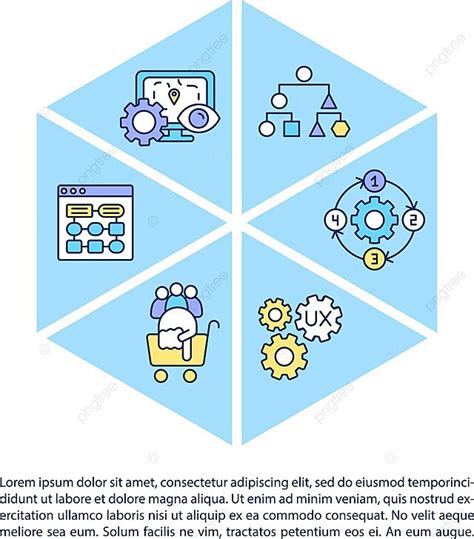 Text And Line Icons For User Experience Design Concept Vector Graphic