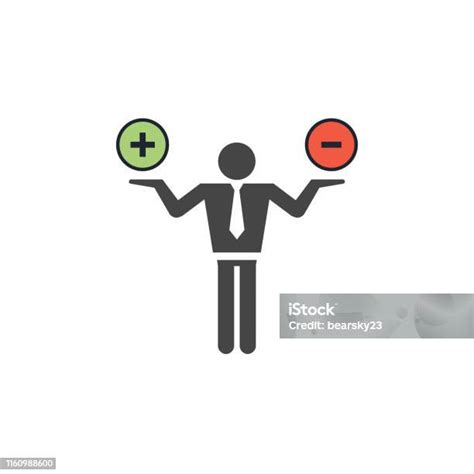Gambar Positif Dan Negatif Benar Dan Salah Atau Plus Dan Minus Ilustrasi Stok Unduh Gambar