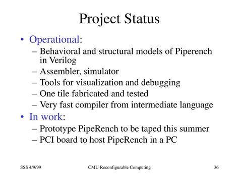 PPT The CMU Reconfigurable Computing Project PowerPoint Presentation ID