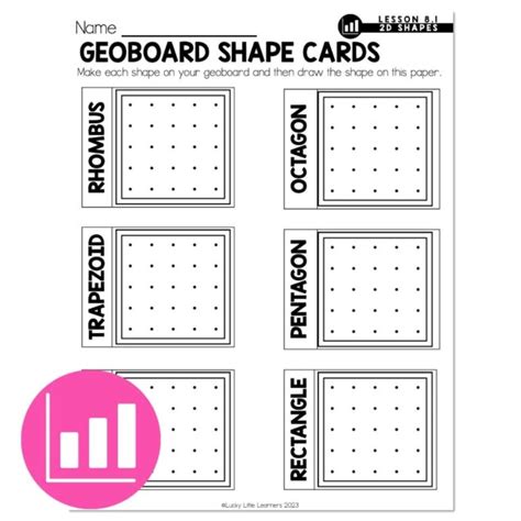 Lucky To Learn Math 2d Shapes Lesson 81 Differentiation Geoboard Shape Cards Lucky
