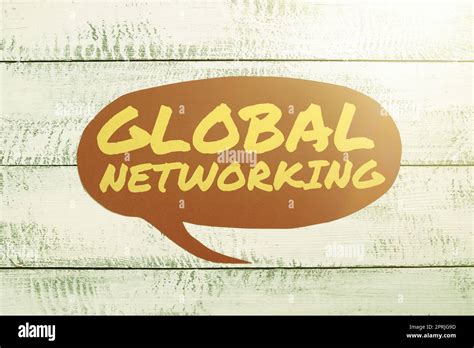 Text Caption Presenting Global Networkingcommunication Network Which