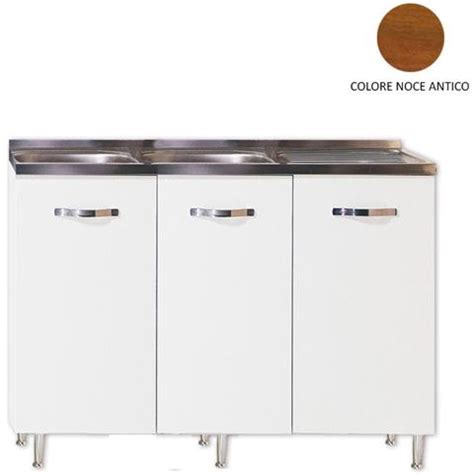 Argonauta Sottolavello Da Cucina 3 Ante Noce Antico Reversibile Cm