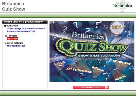 Britannica Quiz Show Screenshots Mobygames