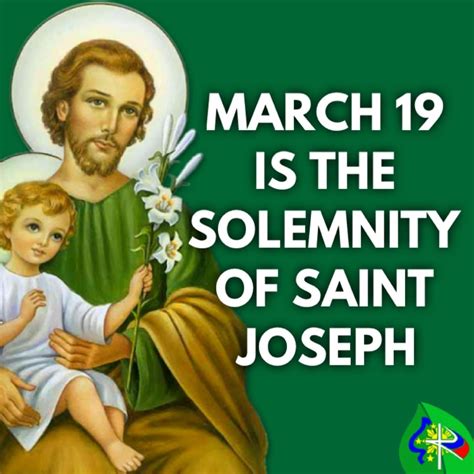 Mar 19 Happy Solemnity Of Saint Joseph Husband Of The Blessed