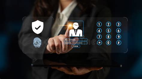 Multi Factor Authentication For Digital Security And Access Motif Stock