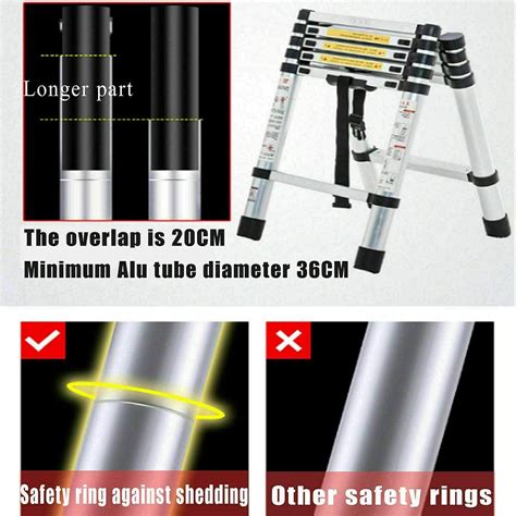 Efan A Frame Telescoping Ladder Aluminum Extension Ladder Portable Folding Step Ladder With Non