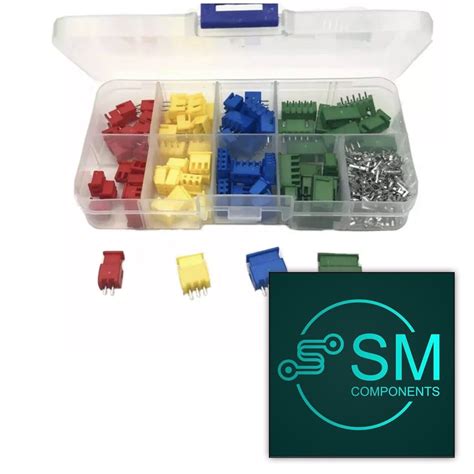 230pc Jst Xh Kit 2345pin Xh254mm Colour Coded Terminal Header Wire Sm Components