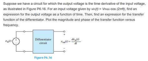 Solved Suppose We Have A Circuit For Which The Output Chegg
