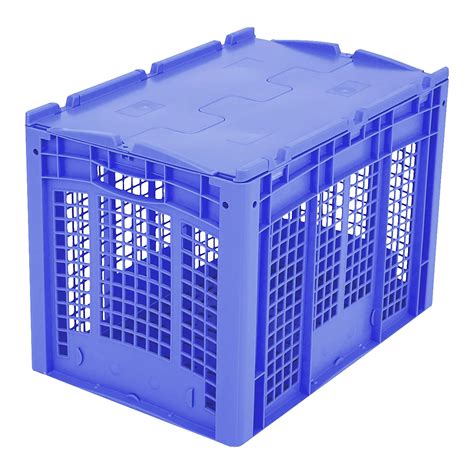 Bito Xl Euro Stacking Container With Lid Perforated Kaiser Kraft