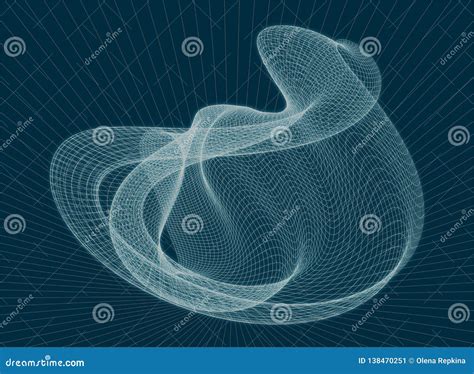 Abstract Dynamic Wave On A Blue Background Big Data Stock Vector Illustration Of Texture