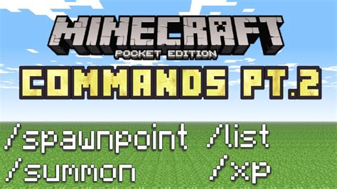 Minecraft Pe How To Use Commands Youtube