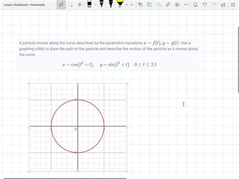 SOLVED A Particle Moves Along The Curve Described By The Parametric Equations X F T Y G T