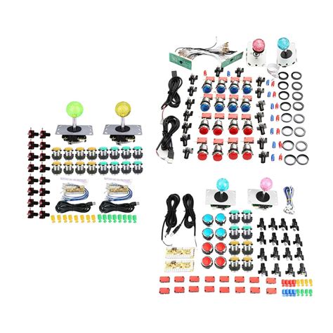 2 Player Arcade Game DIY Kit LED Button For PC Ras Grandado