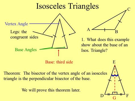What Is A Vertex Angle Of An Isosceles Triangle