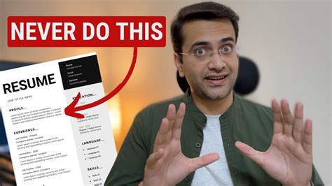 Top 15 Resume Mistakes Thats Costing You Jobs Youtube